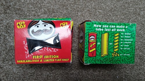 2 x Original Pringle Holders BLACK Brand New Boxed Pringles Pop Box 1st ...