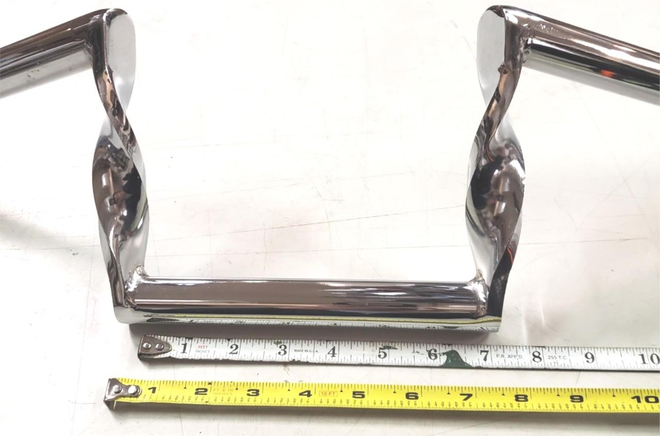 1" Z BARS Twisted Motorcycle Handlebars Chrome Triumph Honda Chopper ...