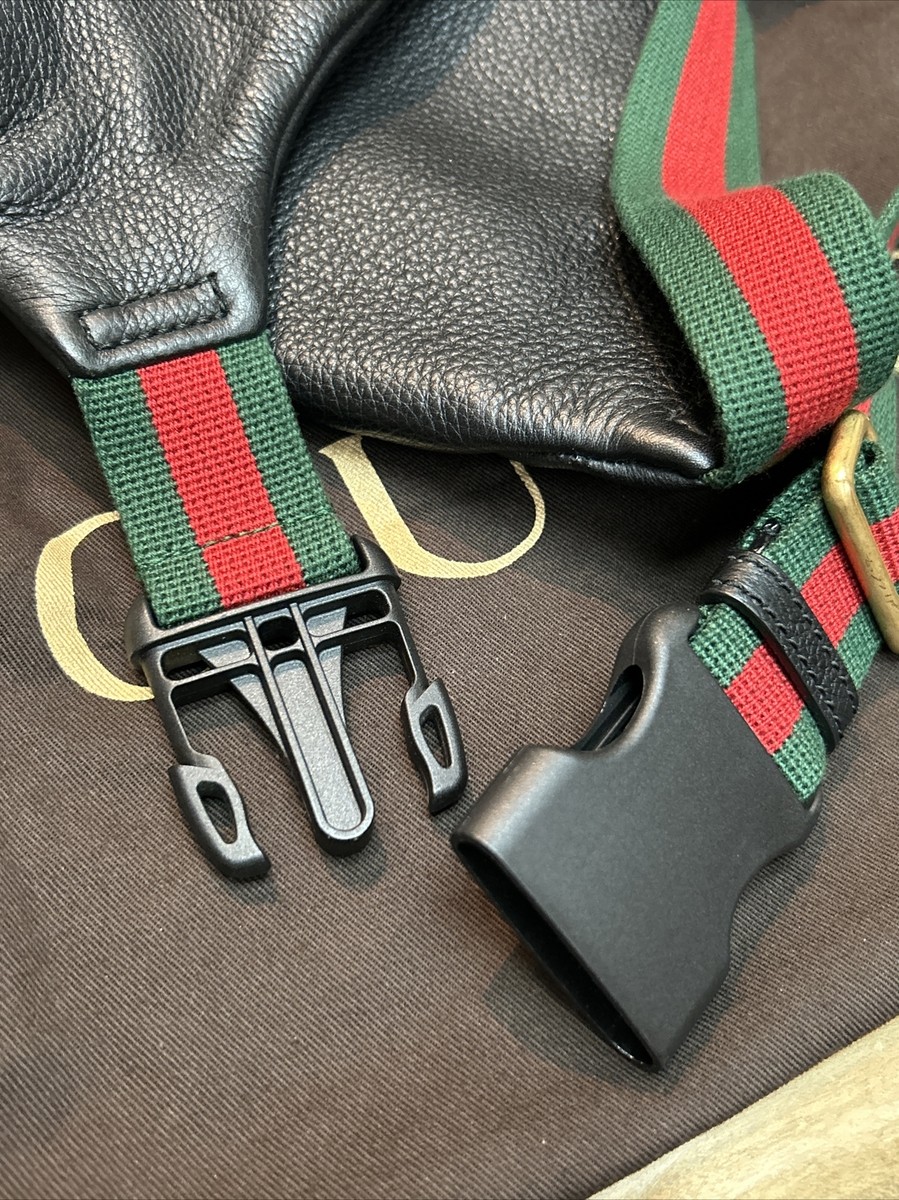 Gucci Logo Black Grained Leather Fanny Belt Bag 530412 | eBay Gucci Logo Black Grained Leather Fanny Belt Bag 530412 | eBay