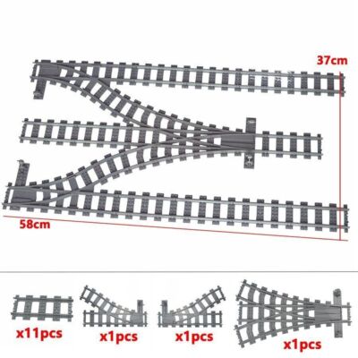 City Rail Flexible Tracks for LEGO Kit Train Building Blocks Sets DIY ...