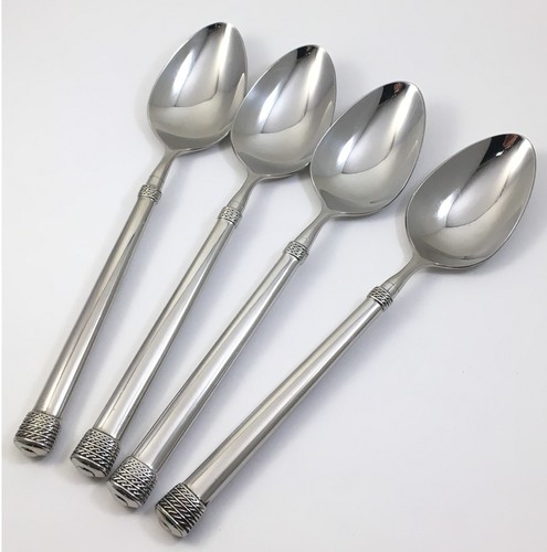 International Silver Stainless 18-8 TRIUMPH 4 Soup Spoons Flatware LYON ...