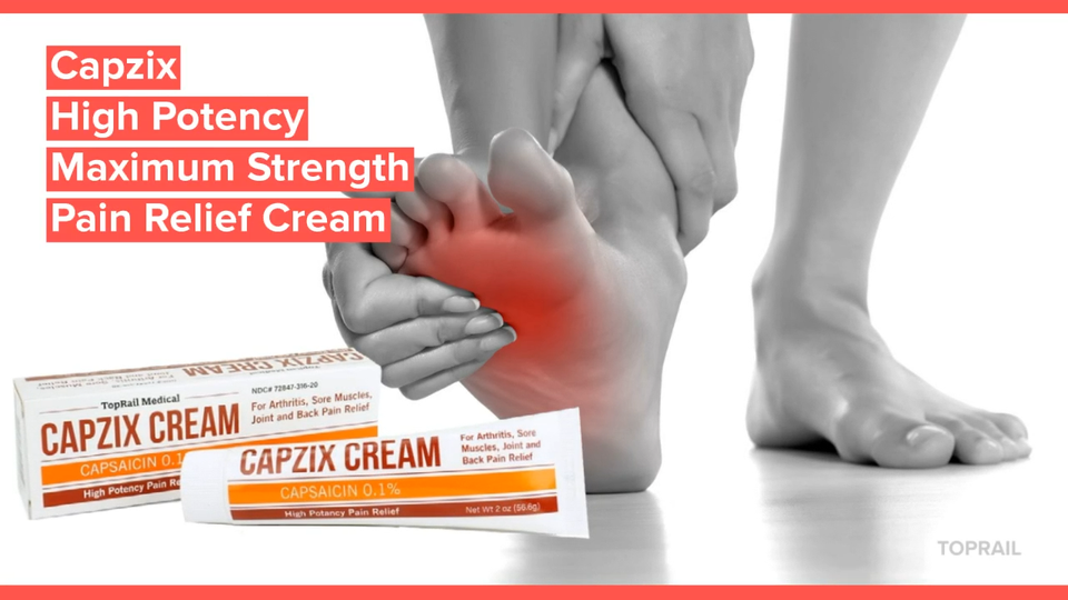 Capzix Arthritis Pain Relief Cream, 0.1% Capsaicin 2 oz Made in the USA ...