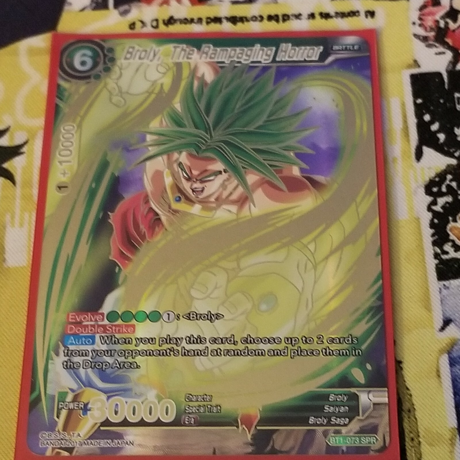 Dragon Ball Super Card Game Broly, the Rampaging Horror BT1-073 SPR NM ...