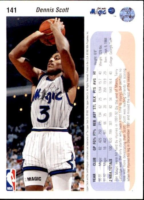Dennis Scott 1992-93 Upper Deck Card #141 | eBay