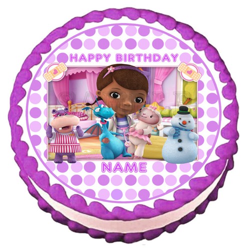 DOC MCSTUFFINS Purple Edible Cake topper Party image | eBay