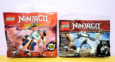 LEGO NINJAGO: Mini Ninja Combo Mech 30699 & LEGO Titanium Mini Mech ...