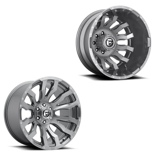 20x10 Fuel D693 Blitz 05-UP FORD DUALLY SUPER SINGLE Wheels 8 Lug Set ...