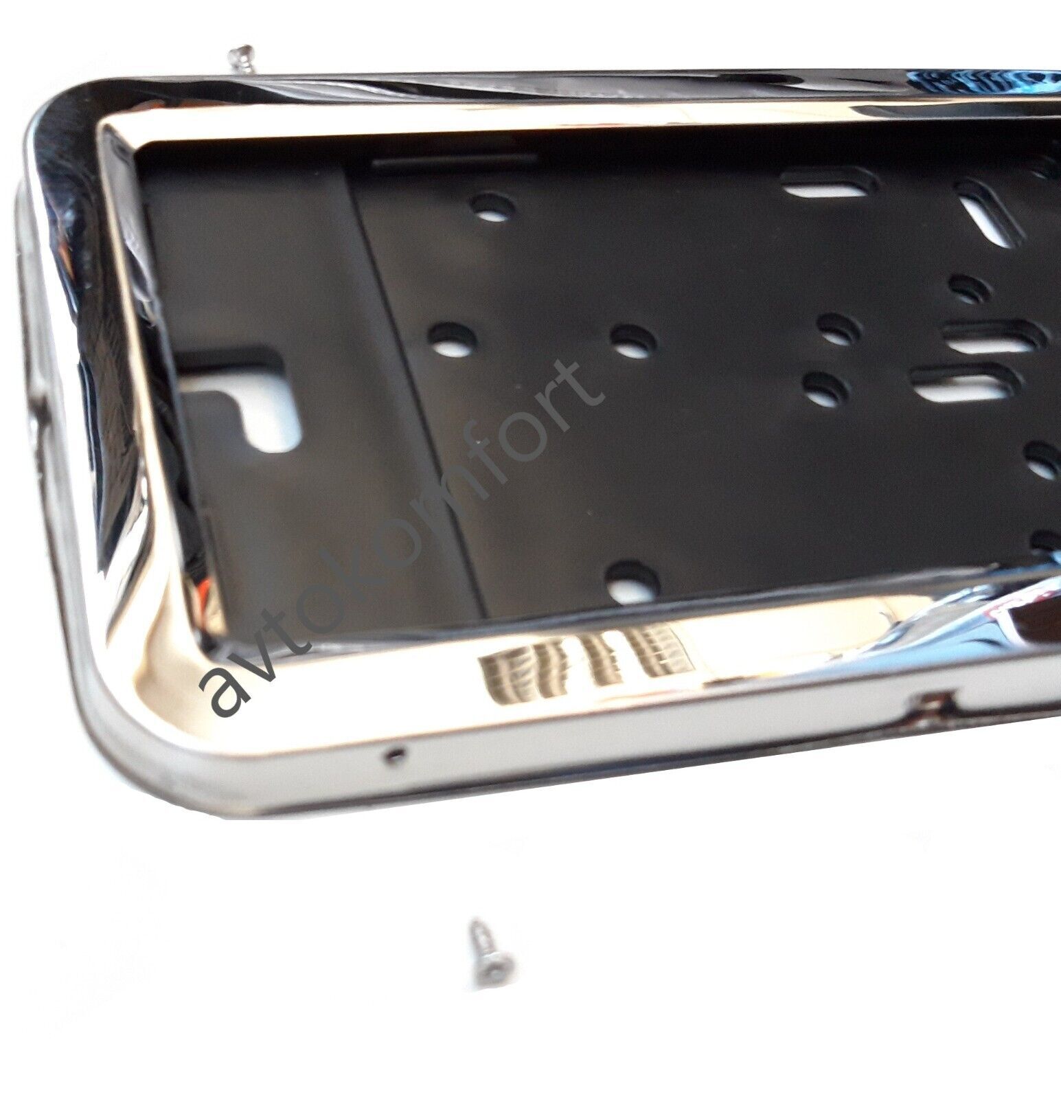 One Or Two Pieces Chrome Metal Number Registration Licence Plate Holder ...