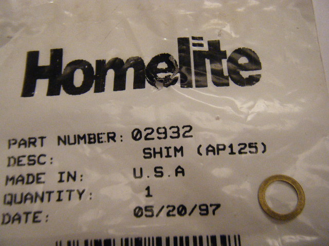 NEW HOMELITE AP 125 IMPELLER SHIM PN 02932 | eBay