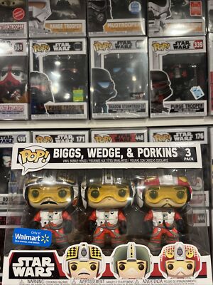 New Funko Pop Star Wars X-Wing Pilots Biggs Wedge Porkins 3 Pack ...