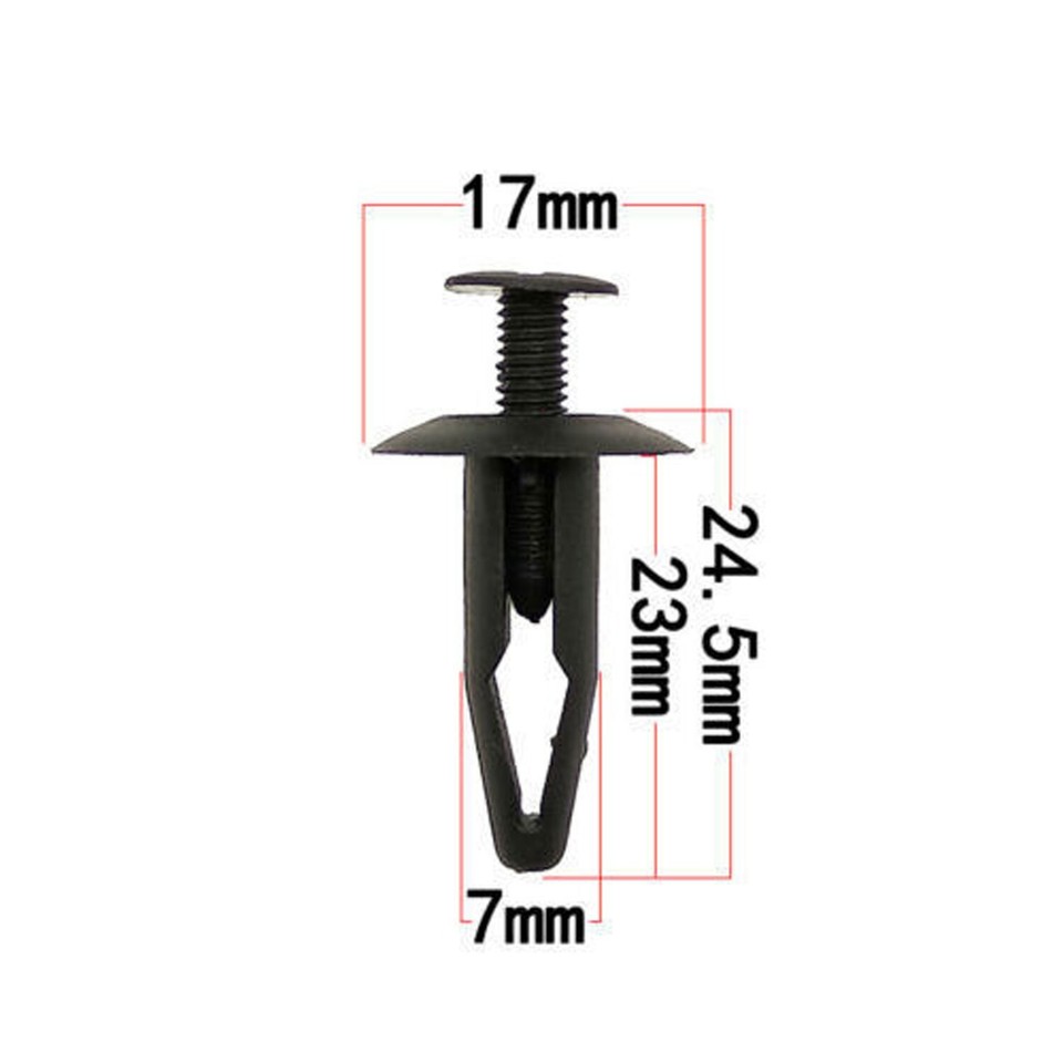 100pcs Bumper Clips FENDER TRIM Car Push Pin Rivet Fastener Retainer 9 ...