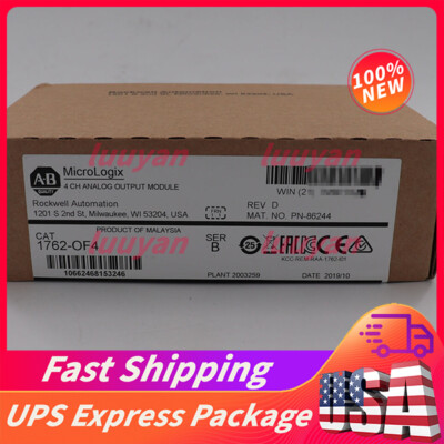 1762-OF4 Brand New AB MicroLogix 1200 System 4 Channel Analog Output ...