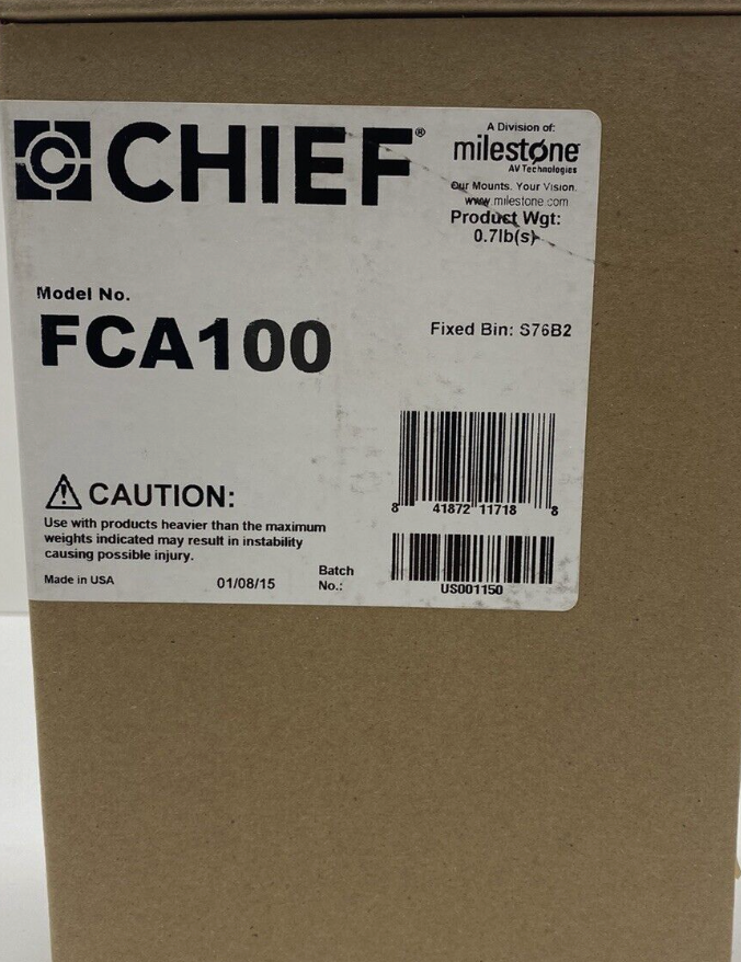 Chief Fusion FCA 100 Mount for CAT5/Surge/CPU Adapter Brand New in Box ...