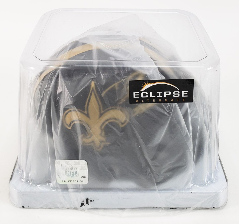 Drew Brees Signed Inscribed SB XLIV MVP Autographed Eclipse Mini Helmet ...
