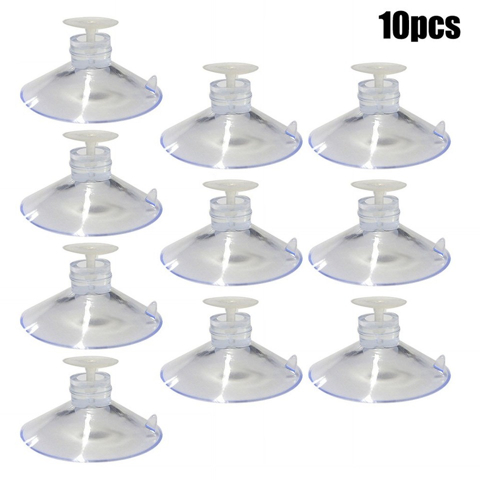 Suction Sucker Plastic Rubber Suckers Thumb 10PCS 45mm Clear Convenient ...