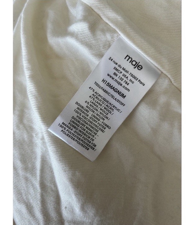 Maje Size 2 Wool Cardigan Coat Off White Magnum Ecru | eBay