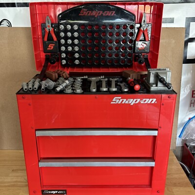 Snap On Tools Kids Children Tool Box W/ Tools & Fasteners Mechanic Toys ...