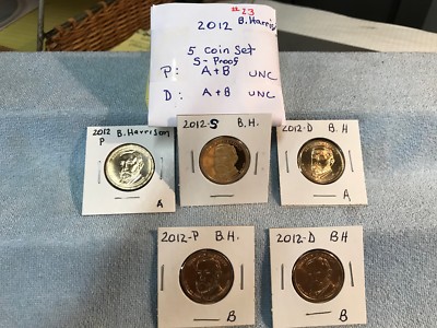 2012 - Benjamin Harrison $1 Golden Dollar 5-coin Set (S, P, P, D, D) | eBay