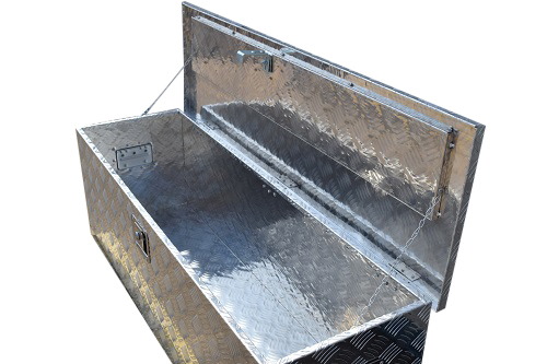 282 US PRO ALUMINIUM CHEQUER JOB SITE STORAGE CHEST TOOL BOX VAN TRUCK ...