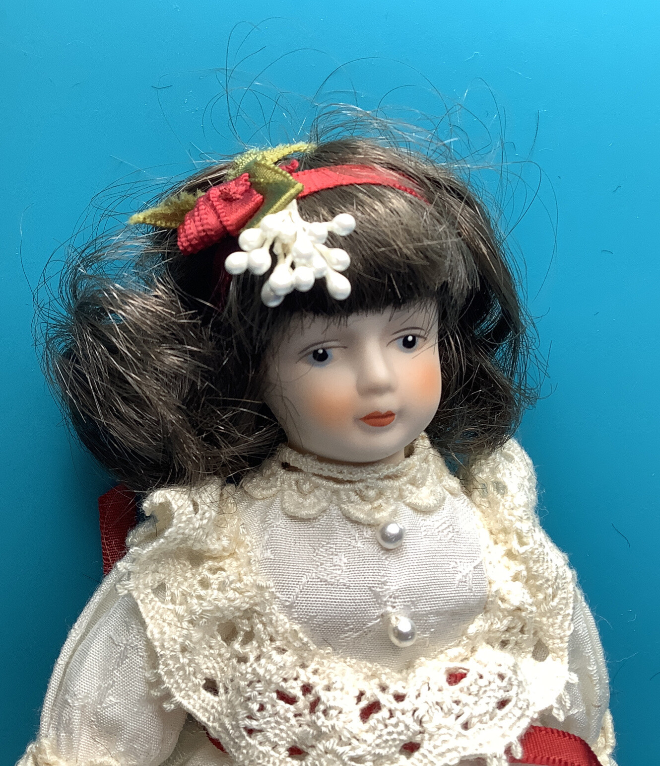 Gorham Porcelain 8" Doll Lace & Pearls Love The Gift of Friendship ...