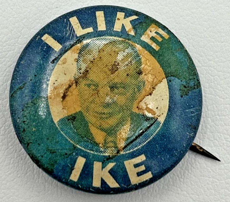 1950's I Like Ike Photo 1" Political Pinback Button SKU PB91-1 | eBay