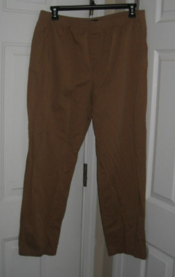 Basic Editions, Stretch Pants, Tan, Women's XL, Cotton Blend | eBay