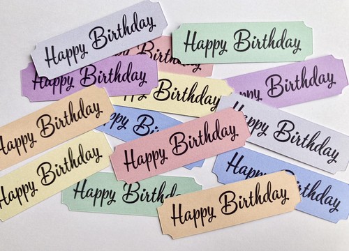 Mixed Card Making Banners Embellishments Sentiments Toppers - Happy ...