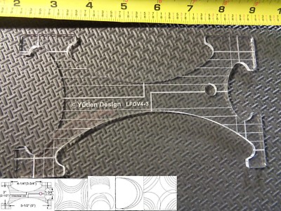 Quilting Template Ruler 3mm thick create Leaves + Ovals for Low Shank ...