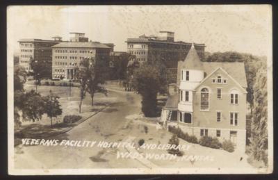 RP Postcard WADSWORTH KS 1930's Era Veterans Hospital Buildings Aerial ...
