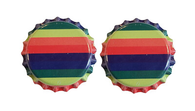 Beer Bottle Caps - Gay Pride Rainbow - 1 Pair | eBay