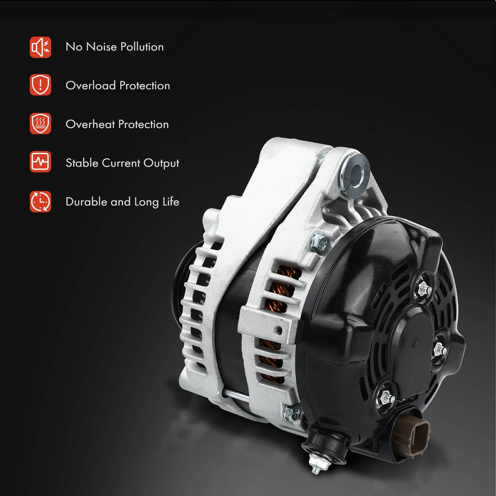 Alternator for Toyota 4Runner 2003-2009 Lexus GX470 130A 12V CW 6 ...