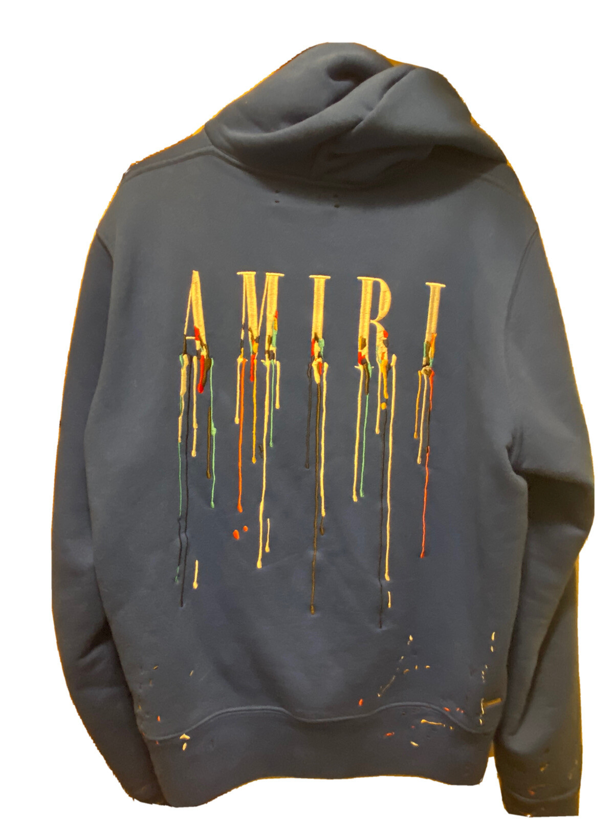 Amiri Paint Drip Hoodie Men Small (Fits Medium) - Gem