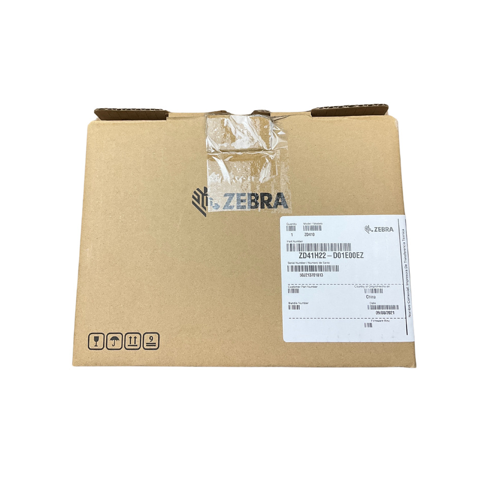 NEW IN BOX Zebra ZD410 Direct Thermal HC Ethernet 203dpi Part#: ZD41H22 ...