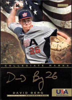 ET 2012 USA Baseball Collegiate National Team Marks Auto David Berg ...