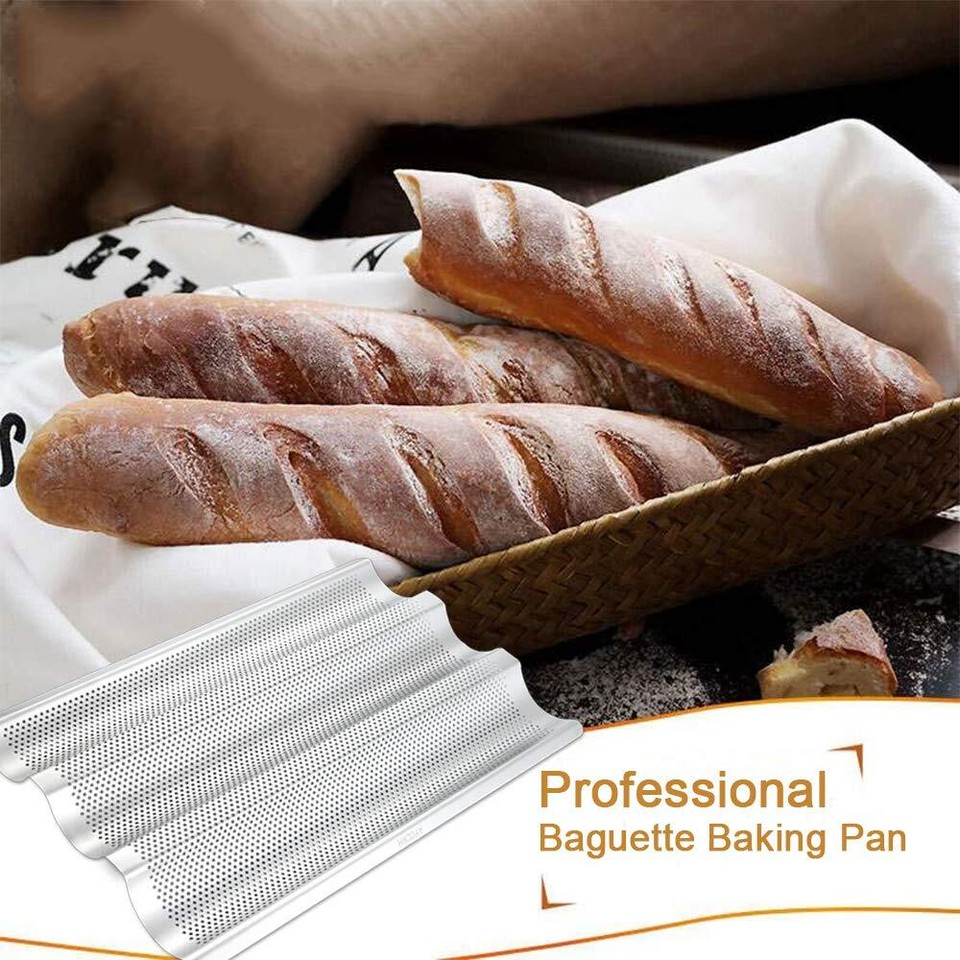 Stainless Steel French Baguette Bread Pan Perforated Loaf Pans For ...