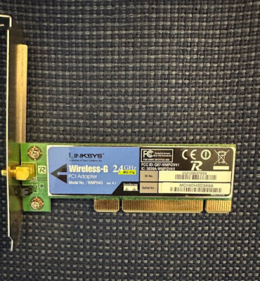 LINKSYS Wireless-G 2.4 GHz, PCI Adapter Model # WMP54G, 802.11g | eBay