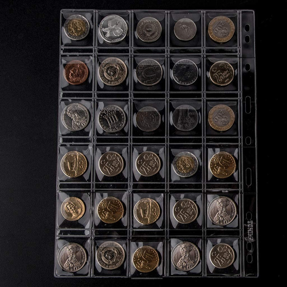 Coin Collecting Pages Standard 9Hole Coin Pocket New 10 Sheets 30 ...