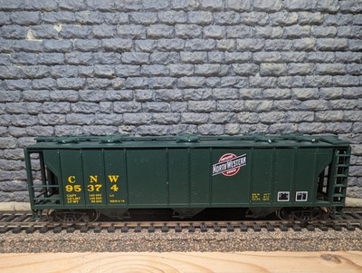 HO AHM Chicago Northwestern (CNW) 3-Bay Hopper #95374 HO Scale - On ...
