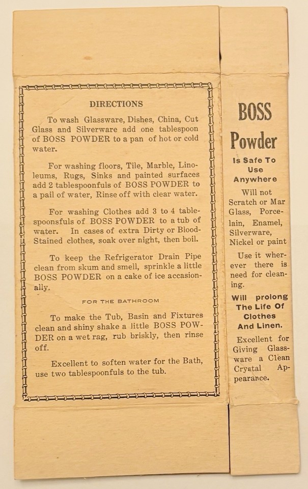 Antique “The Boss Powder” Soap Box - Lowell, Massachusetts!! | eBay