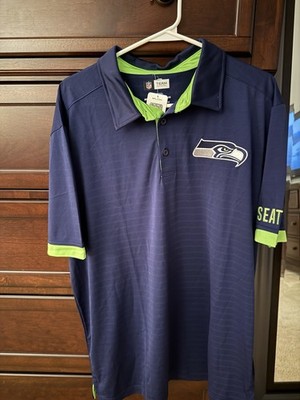 Seattle Seahawks Polo NFL Team Apparel. Logo Embroidered Short Sleeve ...