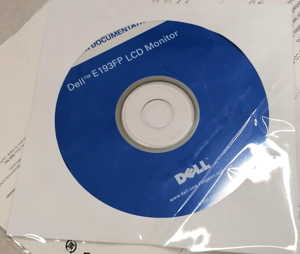 NIB Dell E193FP LCD Monitor Documentation Software | eBay