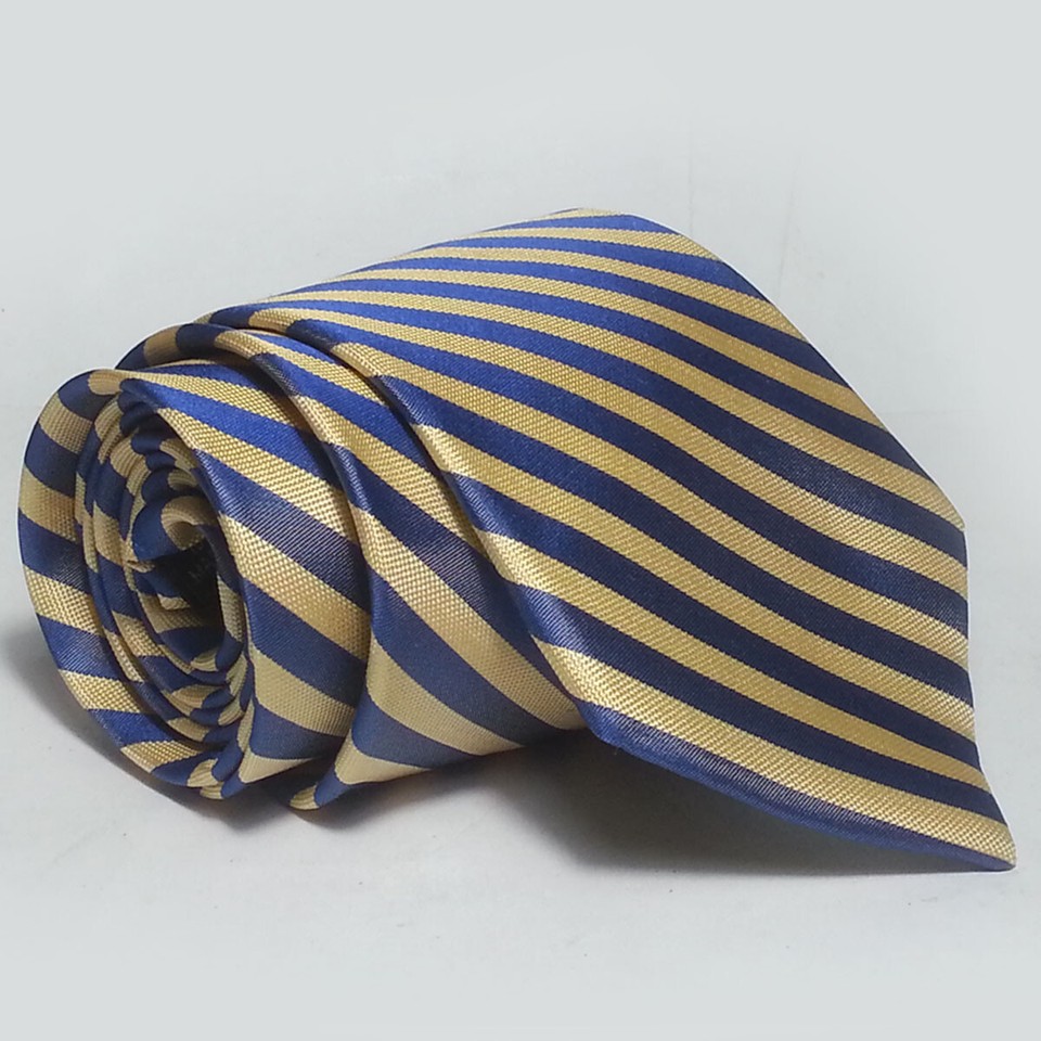 Cape Cod Men Dress Silk Neck Tie Yellow Blue Stripes 3.25" W 60" L | eBay