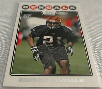 2008 Topps Football Simeon Castille Cincinnati Bengals rookie card #434 ...