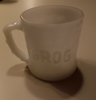 Fire King BC Comics Grog Milk Glass Mug Johnny Hart Caveman Coffee Cup ...