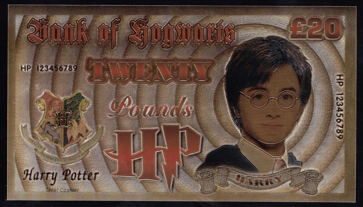 Harry Potter Paper Money Hogwarts Bookmark