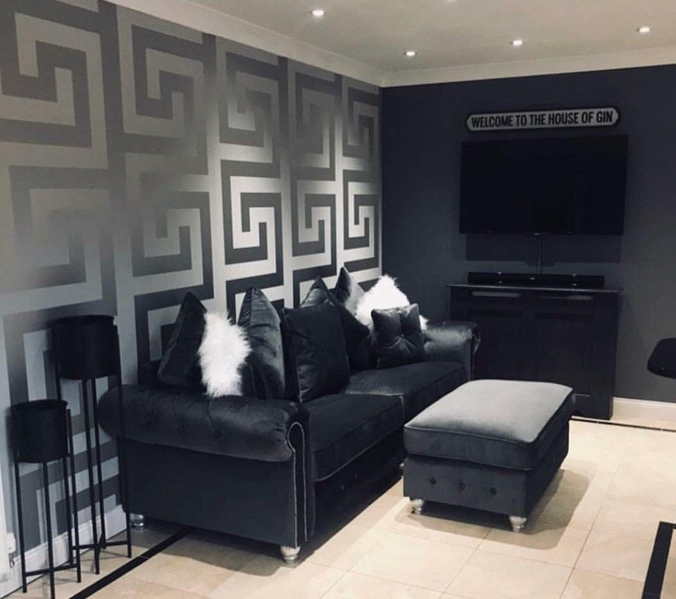 Greek Key Gray Silver Metallic Shiny Geometric Wallpaper | eBay
