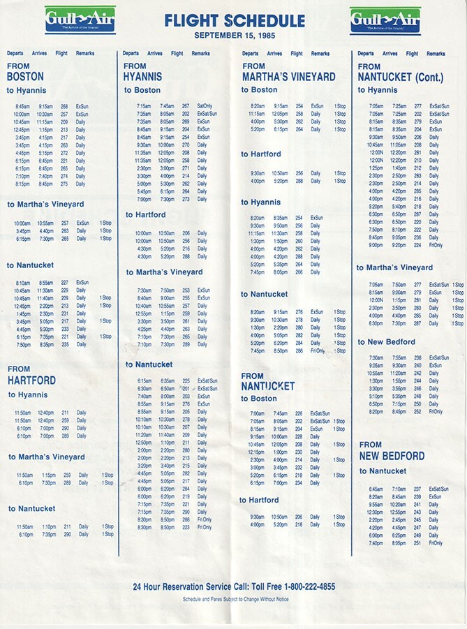 Gull Air timetable 1985/09/15 Northern system | eBay