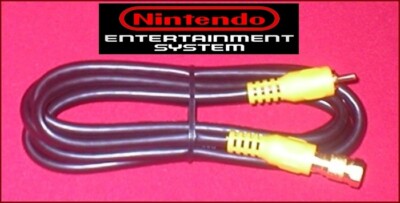 6Ft GOLD HQ RCA Cable & GOLD RF Coax TV Adapter for Nintendo NES System ...