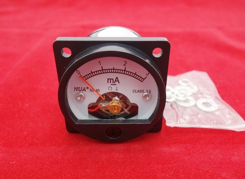 1PC DC 0-3MA Analog Ammeter Panel AMP Current Meter SO45 directly ...