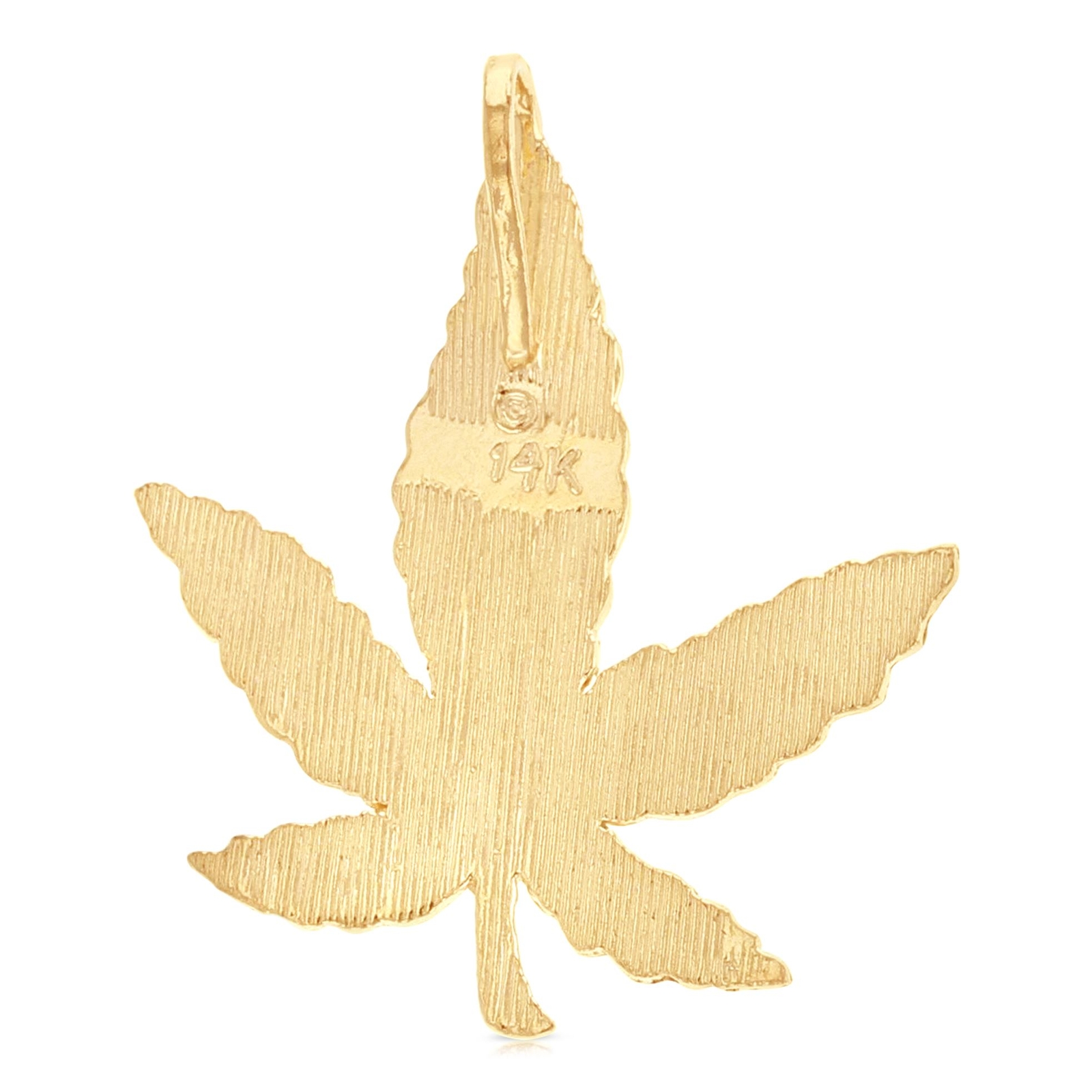 14K Yellow Gold Marijuana Leaf Charm Pendant for Necklace or Chain | eBay
